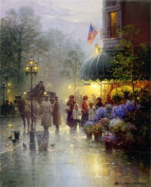 Corner Flower Shop by G. Harvey