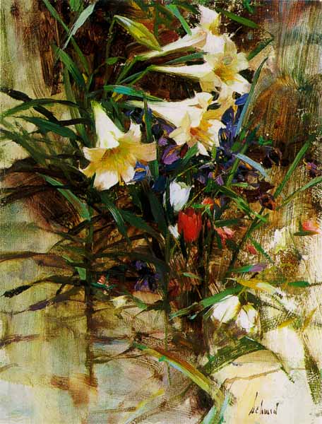 Lilies by Richard Schmid