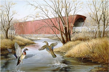 Roseman Bridge - Madison County by Maynard Reece