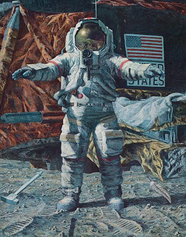 The Hammer and the Feather (Apollo 15) by Alan Bean