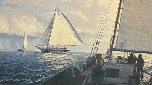 Uncertain Weather - Skipjacks Dredging Oysters on the Chesapeake Bay by ...